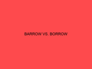 Barrow vs. Borrow: What's the Difference? - Main Difference
