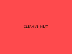Clean vs. Neat: What's the Difference? - Main Difference