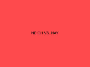 Neigh vs. Nay: What's the Difference? - Main Difference