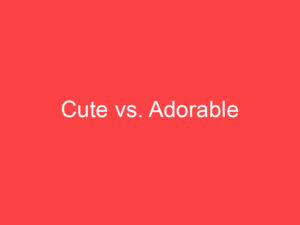 Cute vs. Adorable: What's the Difference? - Main Difference