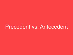 Precedent vs. Antecedent: What's the Difference? - Main Difference