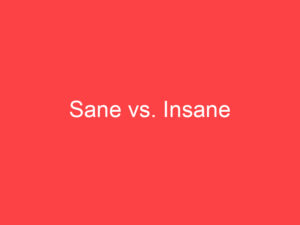 Sane vs. Insane: What's the Difference? - Main Difference