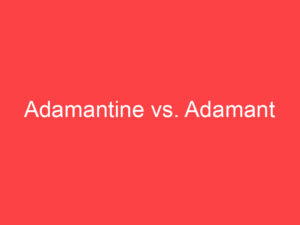 Adamantine vs. Adamant: What's the Difference? - Main Difference