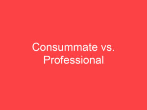 Consummate vs. Professional: What's the Difference? - Main Difference