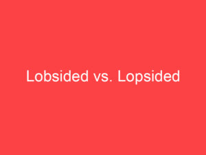 Lobsided vs. Lopsided: What's the Difference? - Main Difference